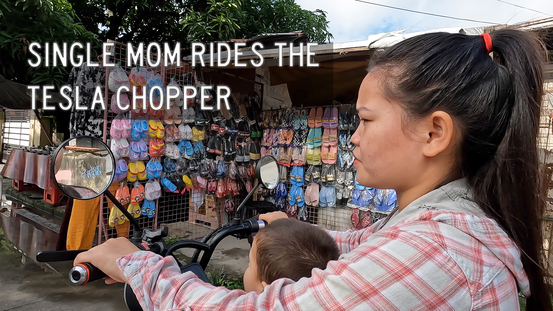 Filipina Wife #2 Rides the TESLA CHOPPER Like a Champion!