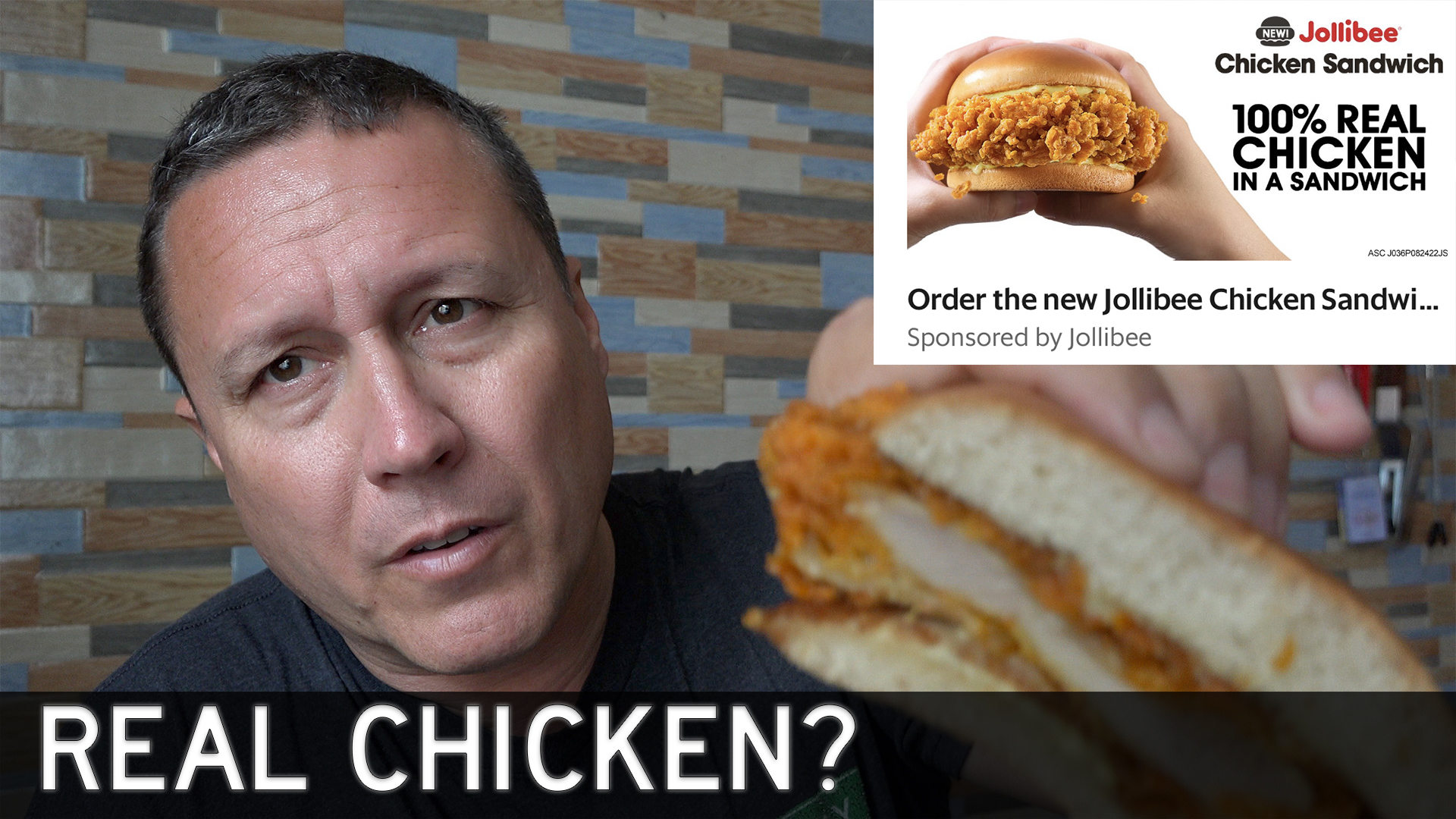 Jollibee 100% REAL Chicken in a Sandwich? Taste Test and Review