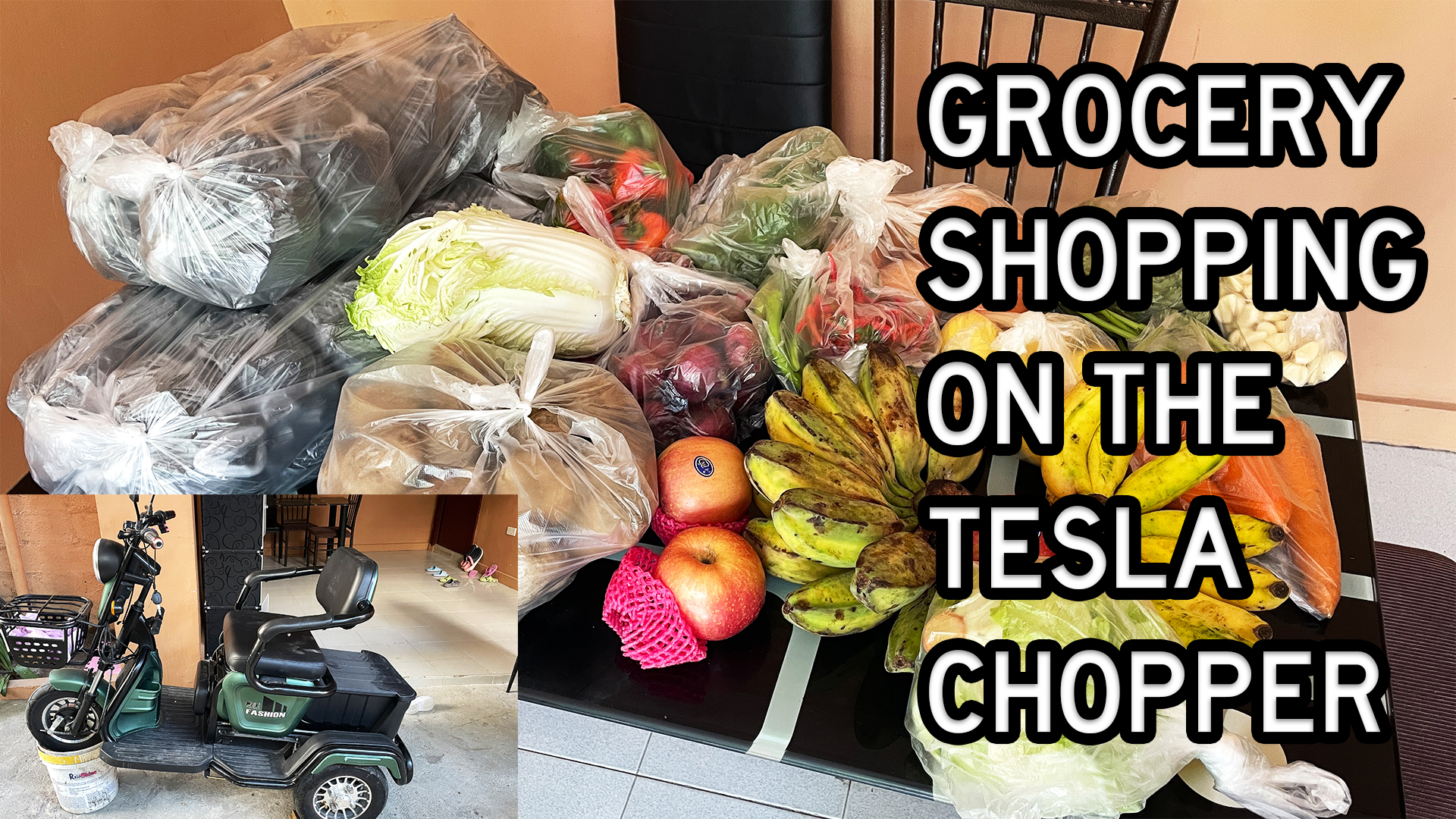 Grocery Shopping on the Tesla Chopper at Angeles City Public Market
