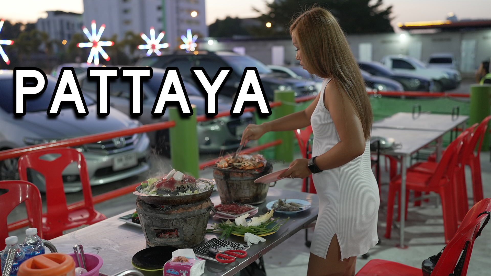 Pattaya, Thailand Lifestyle - $12.22 USD Thai Barbecue Buffet with LIVE Shrimp and Crab! ร้านอา ...