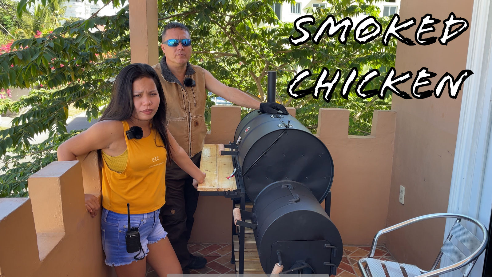 5 Hours at 225 Degrees! Smoking Two Whole Chickens on the New Smoker # ...